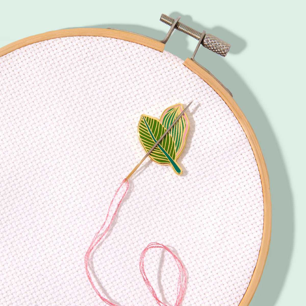 Tropical Leaves Magnetic Needle Minder — Enamel Needle Minder for ...